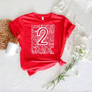 2nd Grade Graphic Shirt, Typography Shirt, Second Grade Gift, 2nd Grade ...