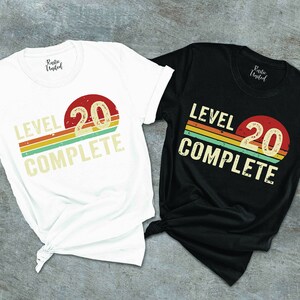Anniversary Shirt, Level Complete Shirt, Retro Couples Shirt, Wedding ...