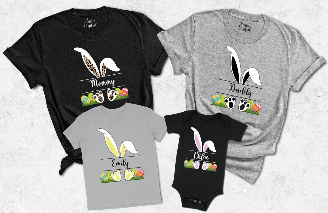 Custom Easter Shirt, Matching Family Easter Shirt, Personalized Bunny ...