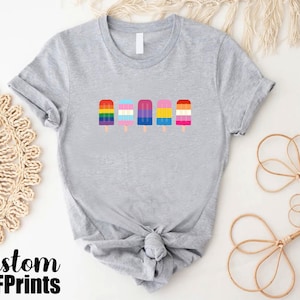 LGBT Rainbow Popsicles Shirt, LGBTQ Pride Tee, LGBTQ Summer Clothing ...