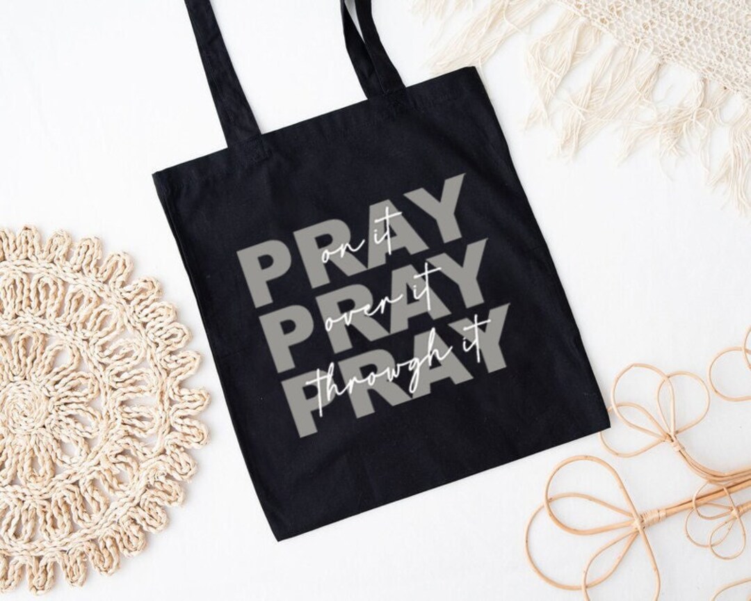 Pray Tote Bag, Christian Church Bag, Gift for Prayer, Faith Based Tote ...
