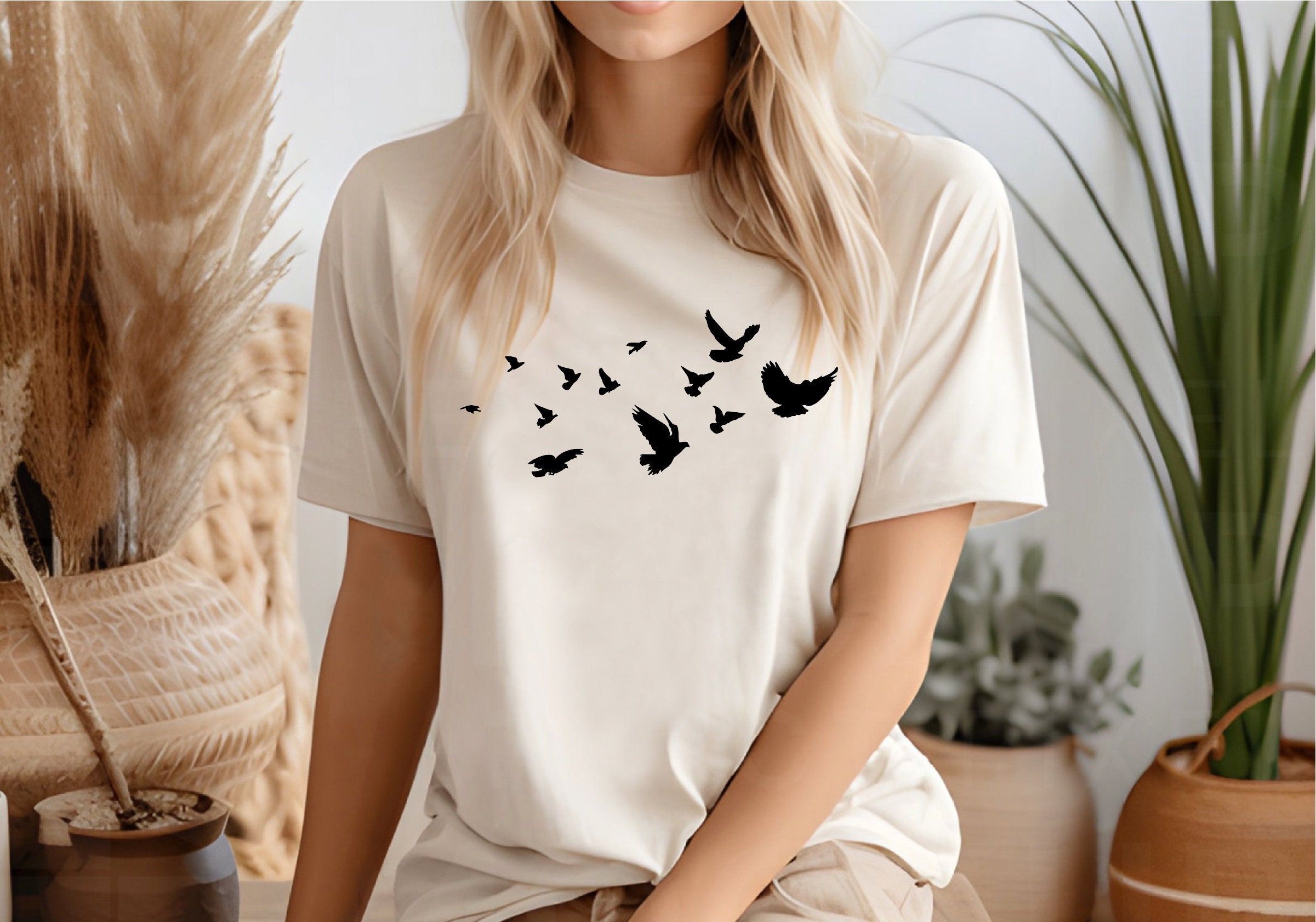 Birds Shirt, Bird Mom Tshirt, Bird Watcher Gift, Womens Nature Inspired ...