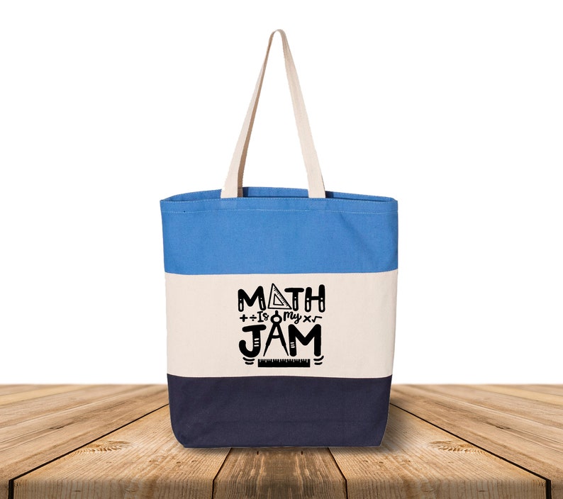 Math is My Jam Tote Bag, Tri Color Teacher Gift - Etsy