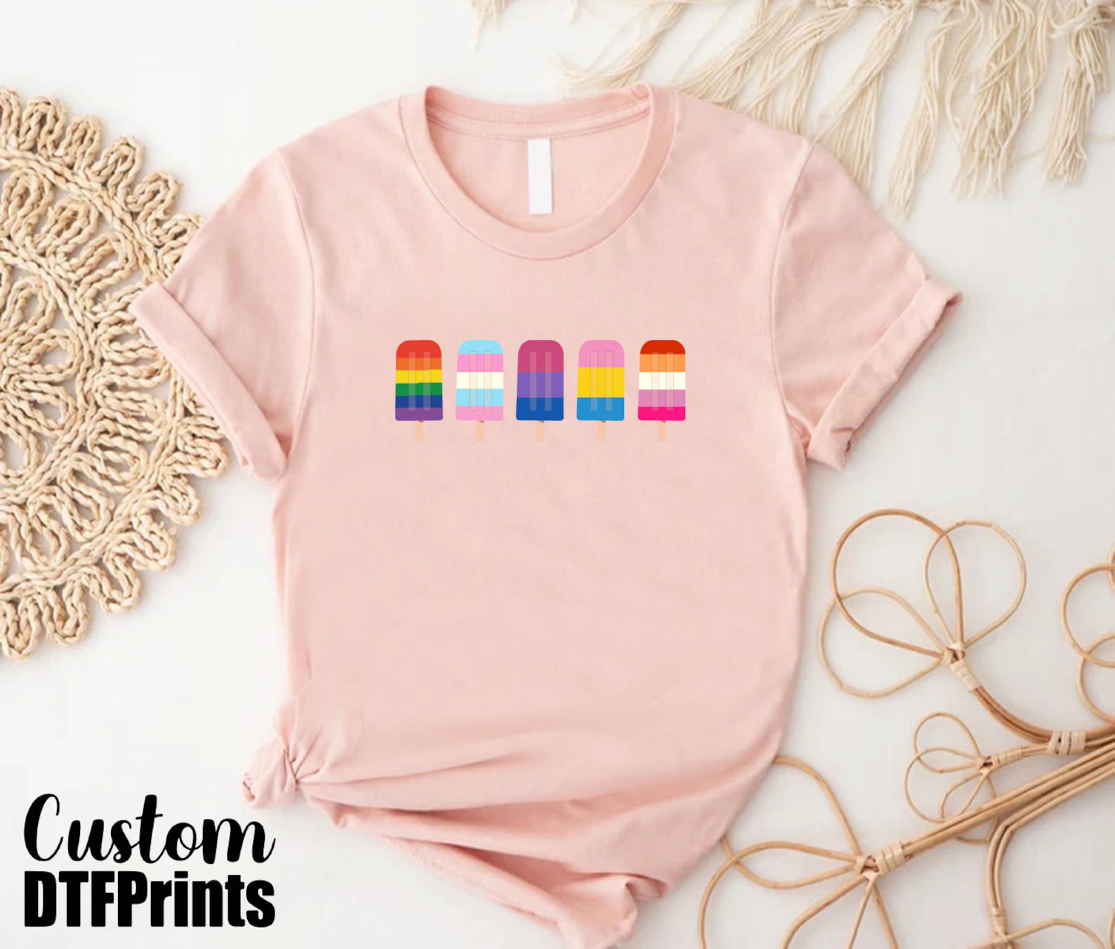 LGBTQ Pride Popsicles T-shirt, Rainbow Ice Cream Tee - Etsy