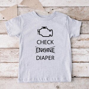 Dad Diaper Change Shirt, Check Engine Diaper Shirt, Cute Mechanic Baby ...