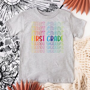 Colorful First Grade Shirt, 1st Grade Outfit, First Day of First Grade ...
