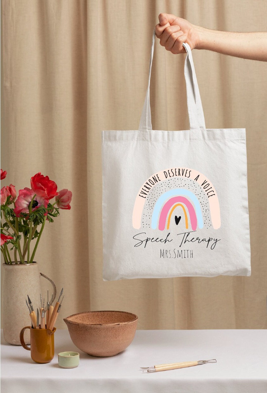 Personalized Speech Therapy Tote Bag, Teacher Appreciation Gift - Etsy