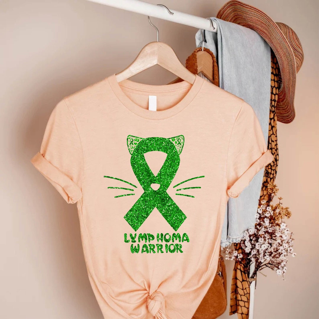 Green Ribbon T-shirt, Lymphoma Warrior Shirt, Lymphoma Awareness Shirt ...