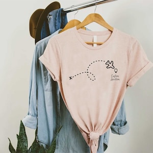 Flight to Custom Destination Shirt,family Trip Shirt,travel Gift,custom ...