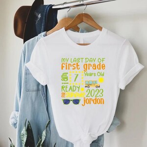 Custom Happy Last Day of School Shirt 1st Grade Graduation - Etsy