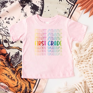 Colorful First Grade Shirt, 1st Grade Outfit, First Day of First Grade ...