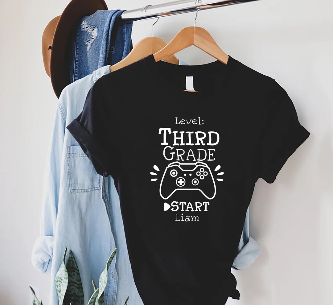 Back to School 3rd Grade Shirt, Grade Level Shirts, Video Game Third ...