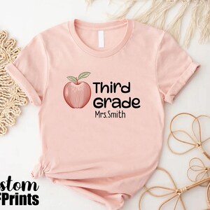 Personalized 3rd Grade Teacher Tshirt, Custom Third Grade Teacher Gift ...