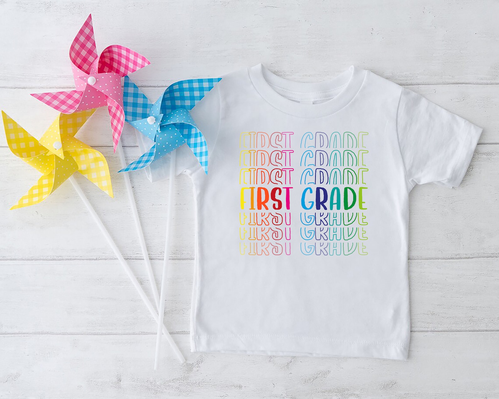 Colorful First Grade Shirt, 1st Grade Outfit, First Day of First Grade ...