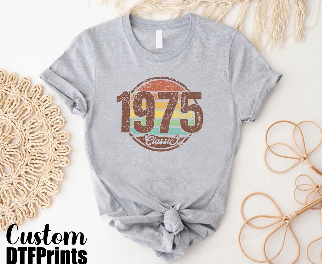 Retro 1975 Shirt, Vintage 1975 Tshirt, 50th Birthday Shirt, Classic ...