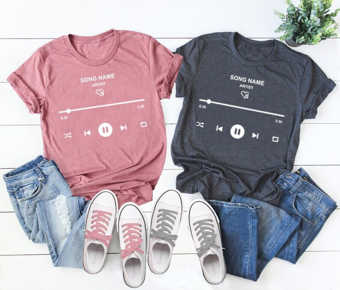 Custom Song Name and Artist Shirt, Custom Favorite Song Shirt, Trendy ...