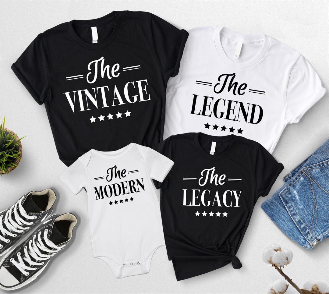 Three Generations Family T-shirt, Generation Shirt for Photo,matching ...
