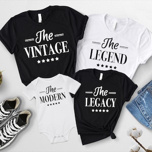 Three Generations Family T-shirt, Generation Shirt for Photo,matching ...