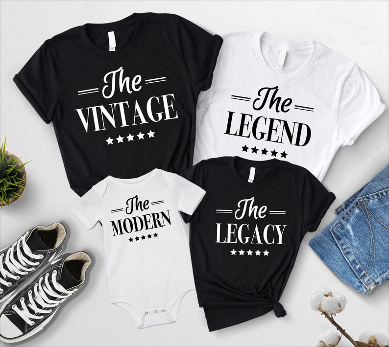 Three Generations Family T-shirt, Generation Shirt for Photo,matching ...