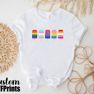 LGBT Rainbow Popsicles Shirt, LGBTQ Pride Tee, LGBTQ Summer Clothing ...