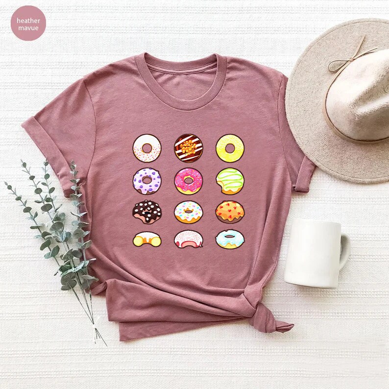 Donut Shirt, Foodie Gift, Pink Donut Party, Donut Lover Shirt, Donut ...