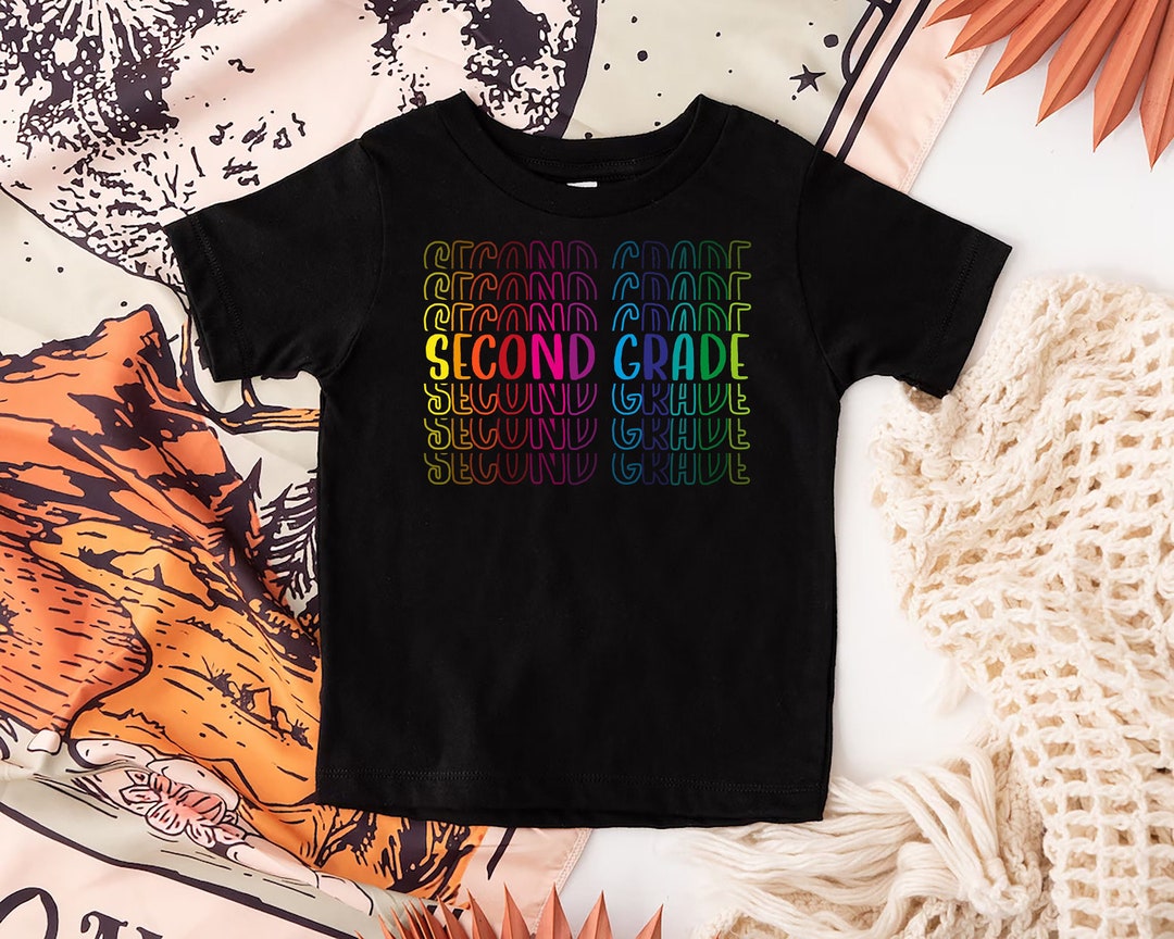 Colorful Second Grade Shirt, 2nd Grade Outfit, First Day of Second ...