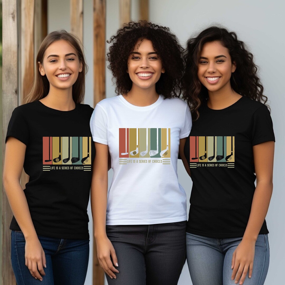 Retro Golf Shirt, Life is Series of Choices Tee, Golf Lover Tshirt ...