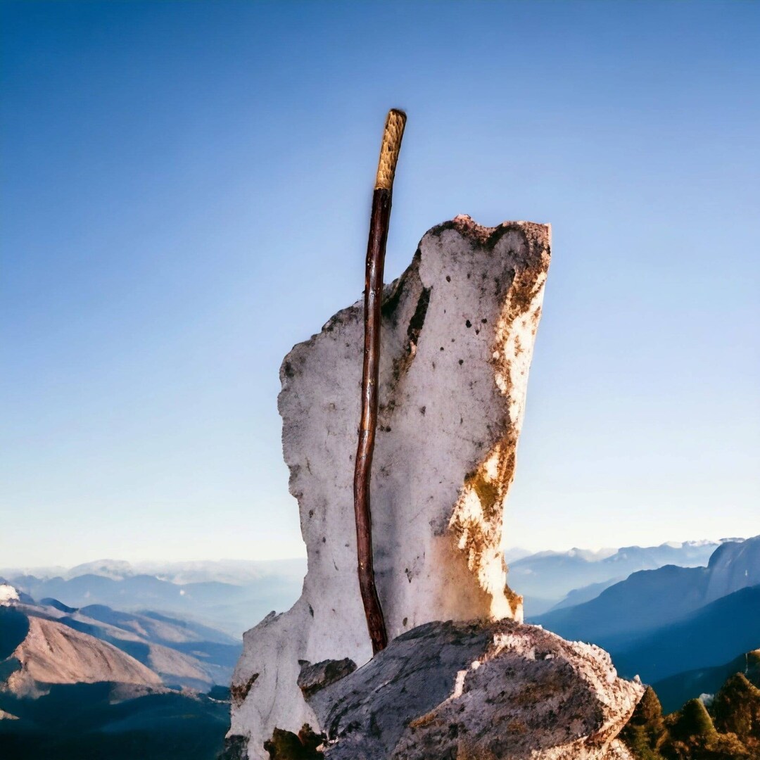 Redwood Handmade Crooked Walking Stick. Rustic Hiking Stick. - Etsy