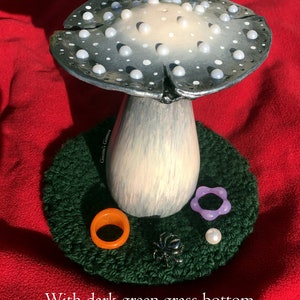 Black Mushroom Earring Holder, Mushroom Jewelry Display, Mushroom ...