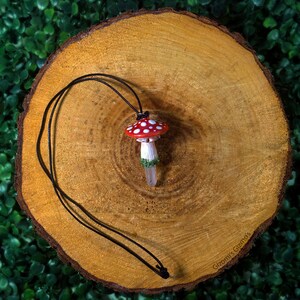 Whimsical Quartz Mushroom Necklace | Handmade Nature Jewelry | Red ...