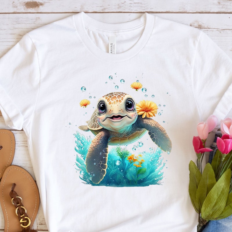 Turtle Tshirt - Etsy
