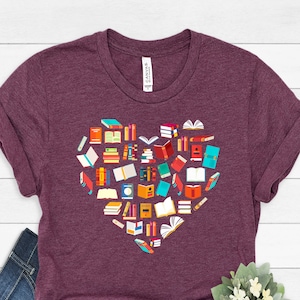 Book Love T-shirt, Funny Bookworm Shirt, Library Shirt, Gift for Book ...