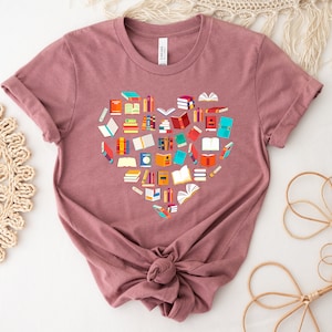 Book Love T-shirt, Funny Bookworm Shirt, Library Shirt, Gift for Book ...
