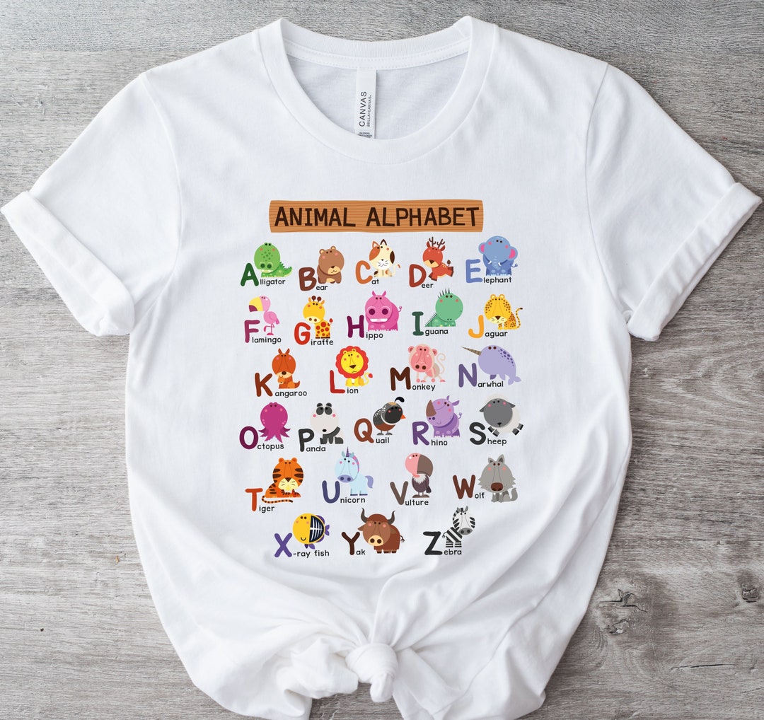 Animal Alphabet, Kindergarten Teacher Shirt, Primary School, Preschool ...