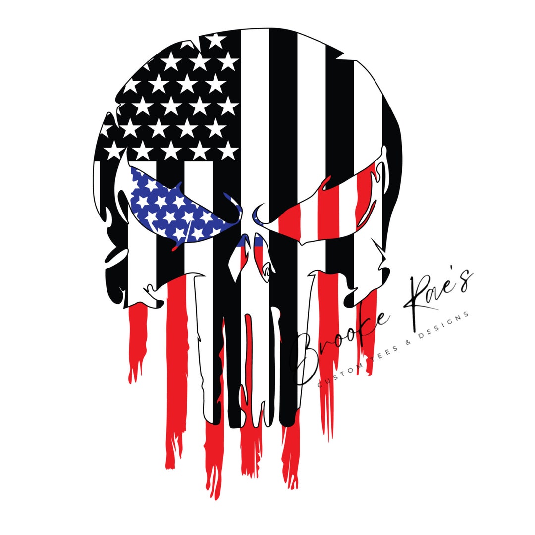 American Skull, Distressed Skull, Patriotic, USA, American, Rights - Etsy