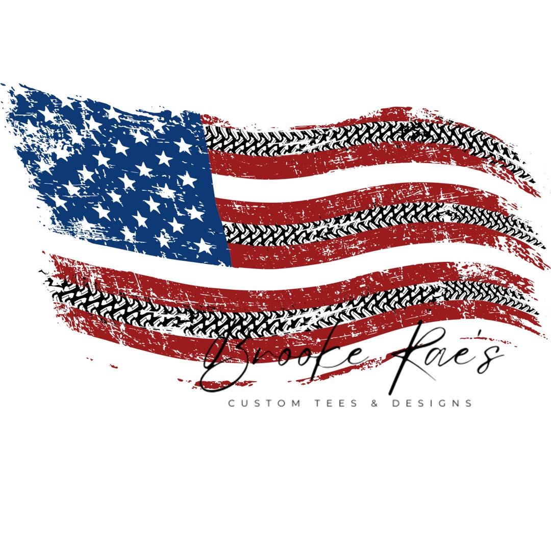 American Flag, Tire Tracks, Mud Tracks, Distressed American Flag, SVG ...