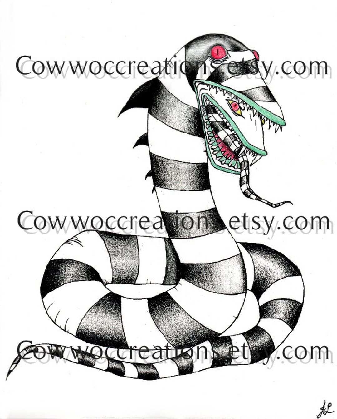 Sandworm Drawing - Etsy