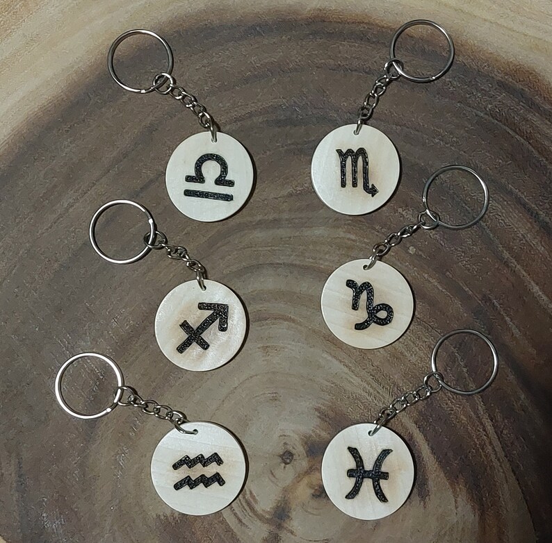 Zodiac Keychain - Etsy
