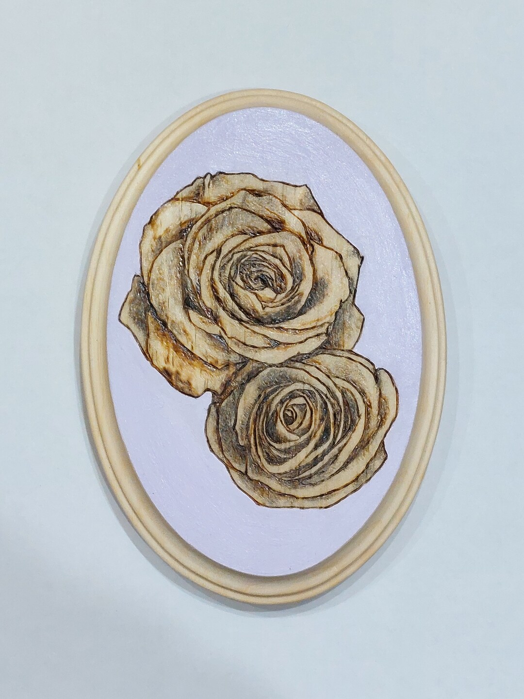 Handmade Roses Wall Decor Woodburn - Etsy
