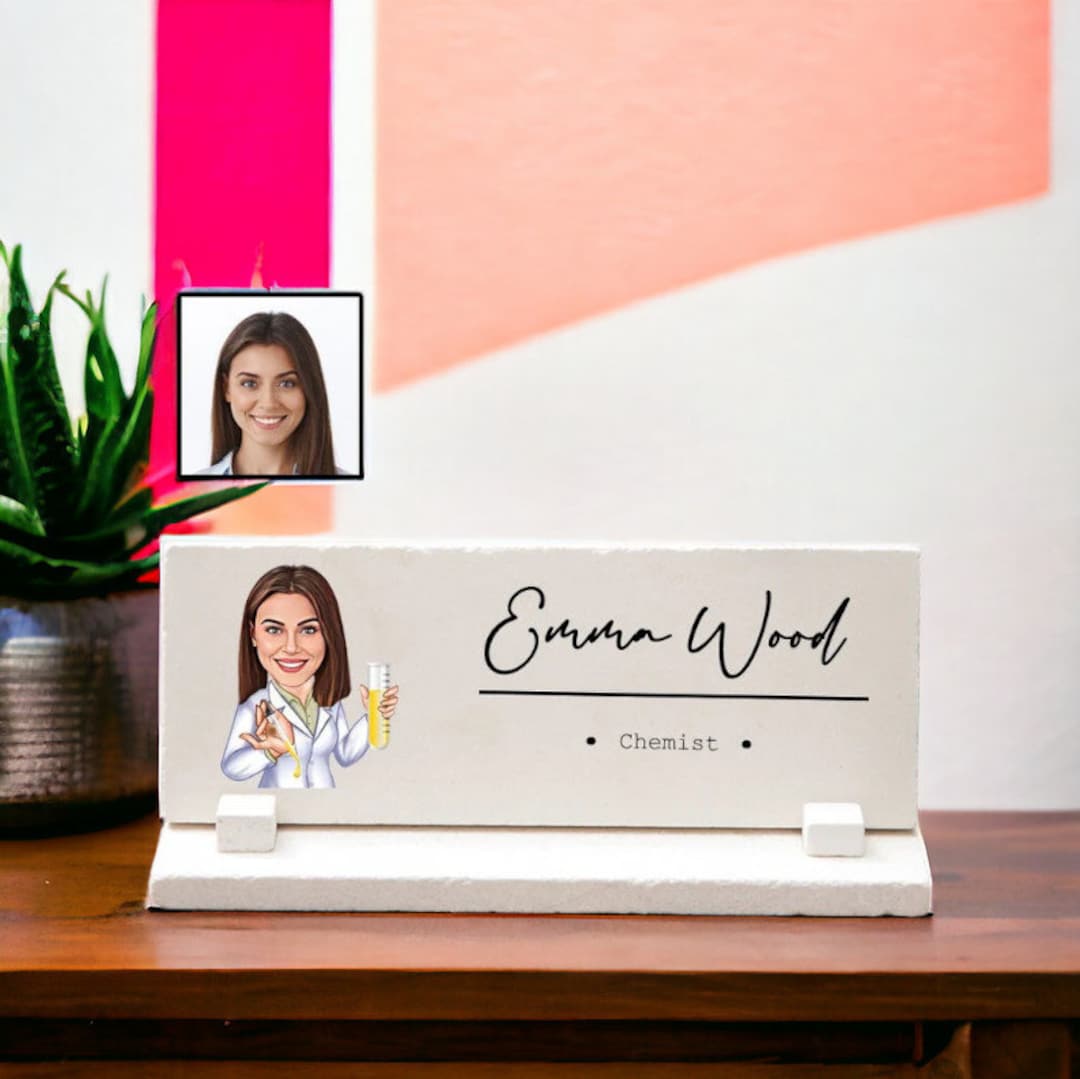 Chemist Desk Name Sign, Chemist Desk Name Plate for Women , Funny ...