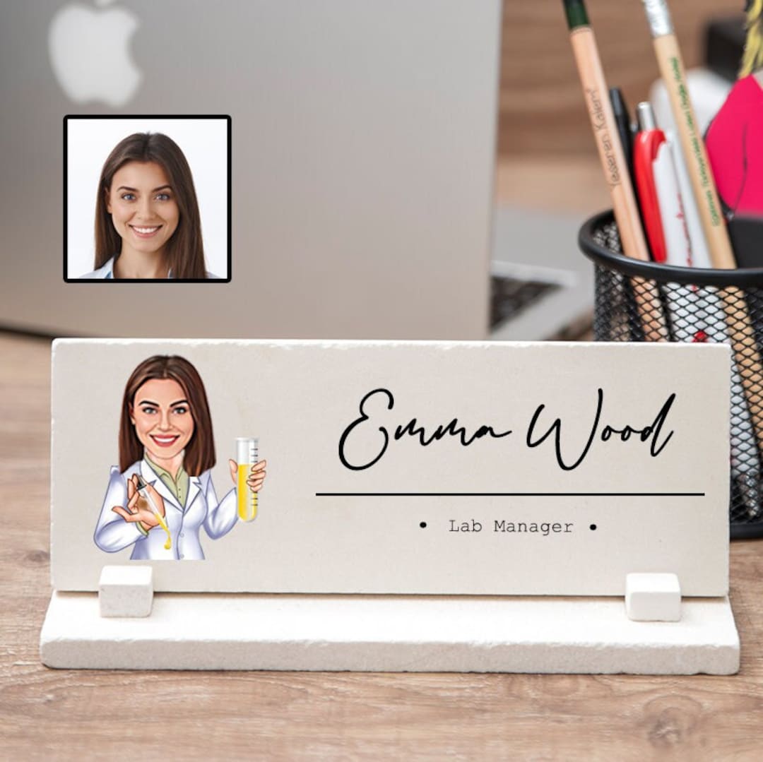 Lab Manager Desk Name Sign, Laboratory Manager Desk Name Plate With ...