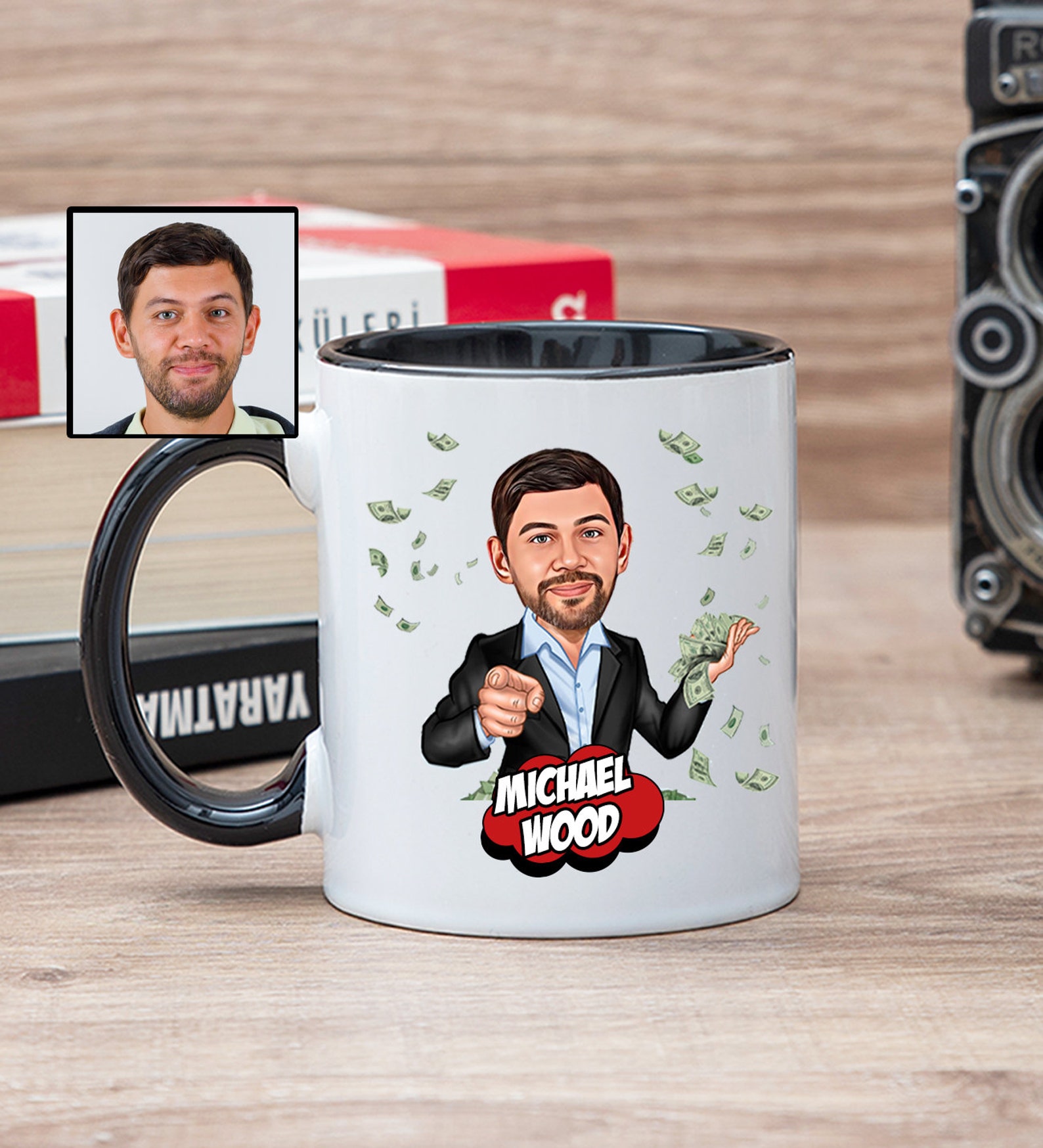 Male CFO Coffee Mug With Caricature From Photo, Funny CFO Gift for Men ...
