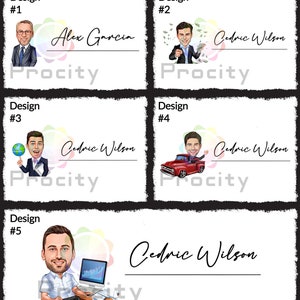 Office Manager Desk Name Plate for Men With Cartoon, Male Office ...