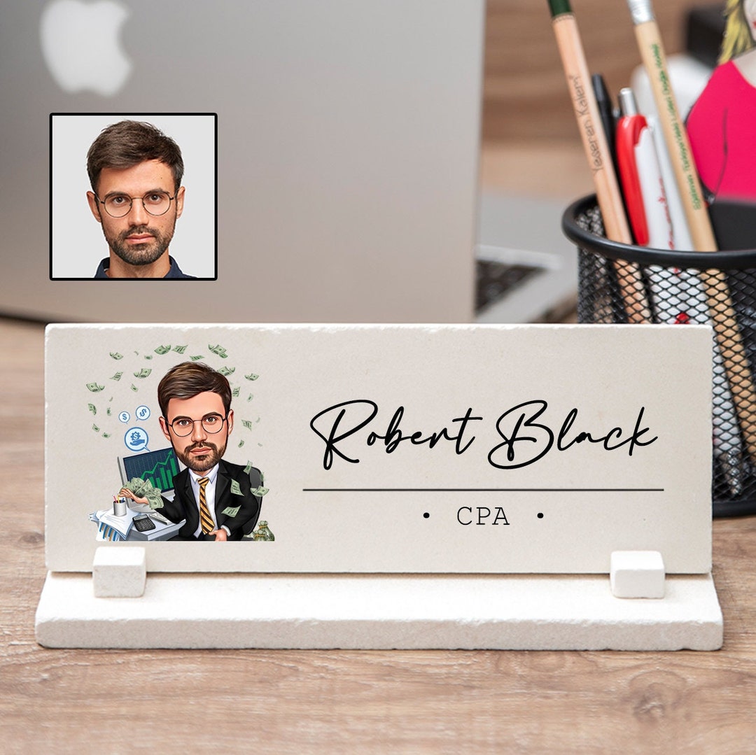 Cpa Desk Name Plate for Men, Male Cpa Desk Sign, CPA Office Gift Ideas ...