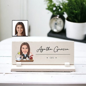 Funny Desk Name Plate for Women, Custom Desk Sign for Office With ...