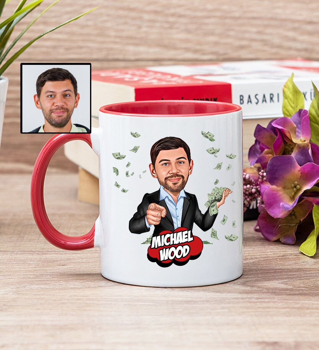 Male CFO Coffee Mug With Caricature From Photo, Funny CFO Gift for Men ...