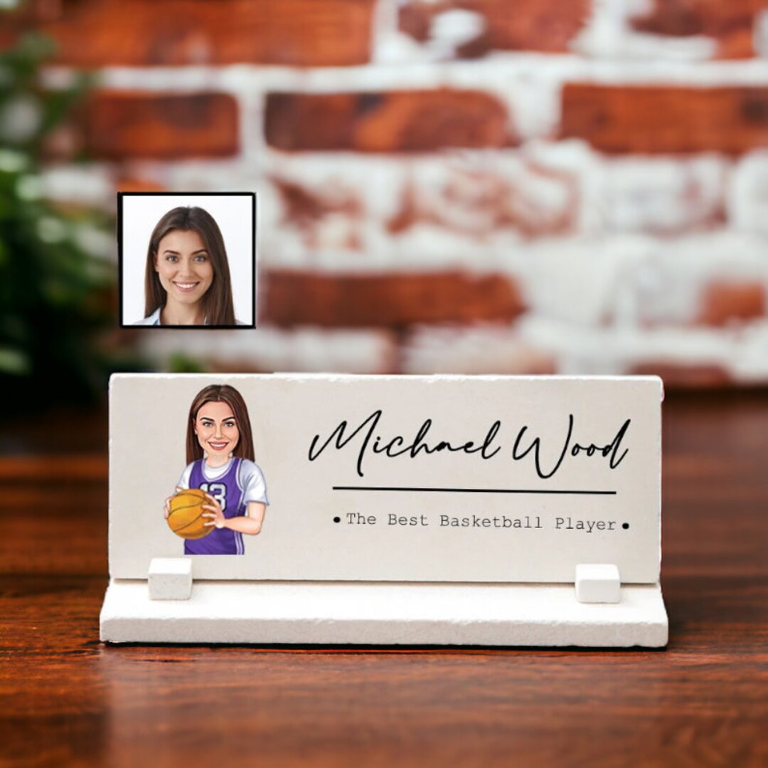 Basketball Player Name Plate for Desk, Funny Basketball Gifts for Women ...