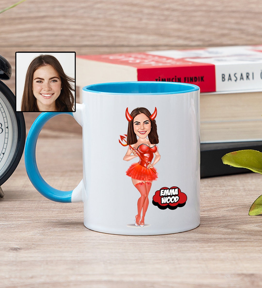 Devil Cartoon Mug, Funny Devil Gifts for Woman, Devil Woman Gift, Devil ...