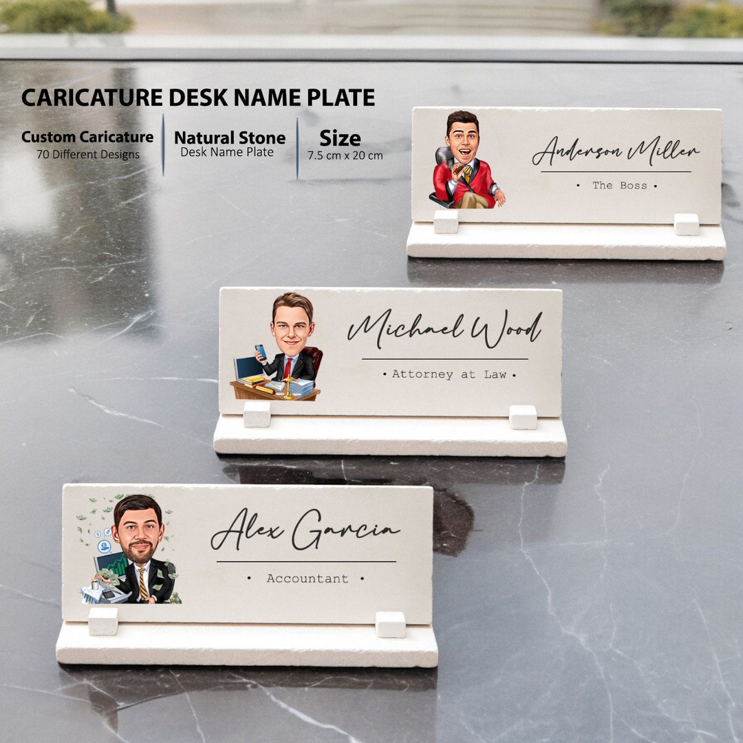 Office Desk Name Plate Personalized Custom Name Plates for Desk ...