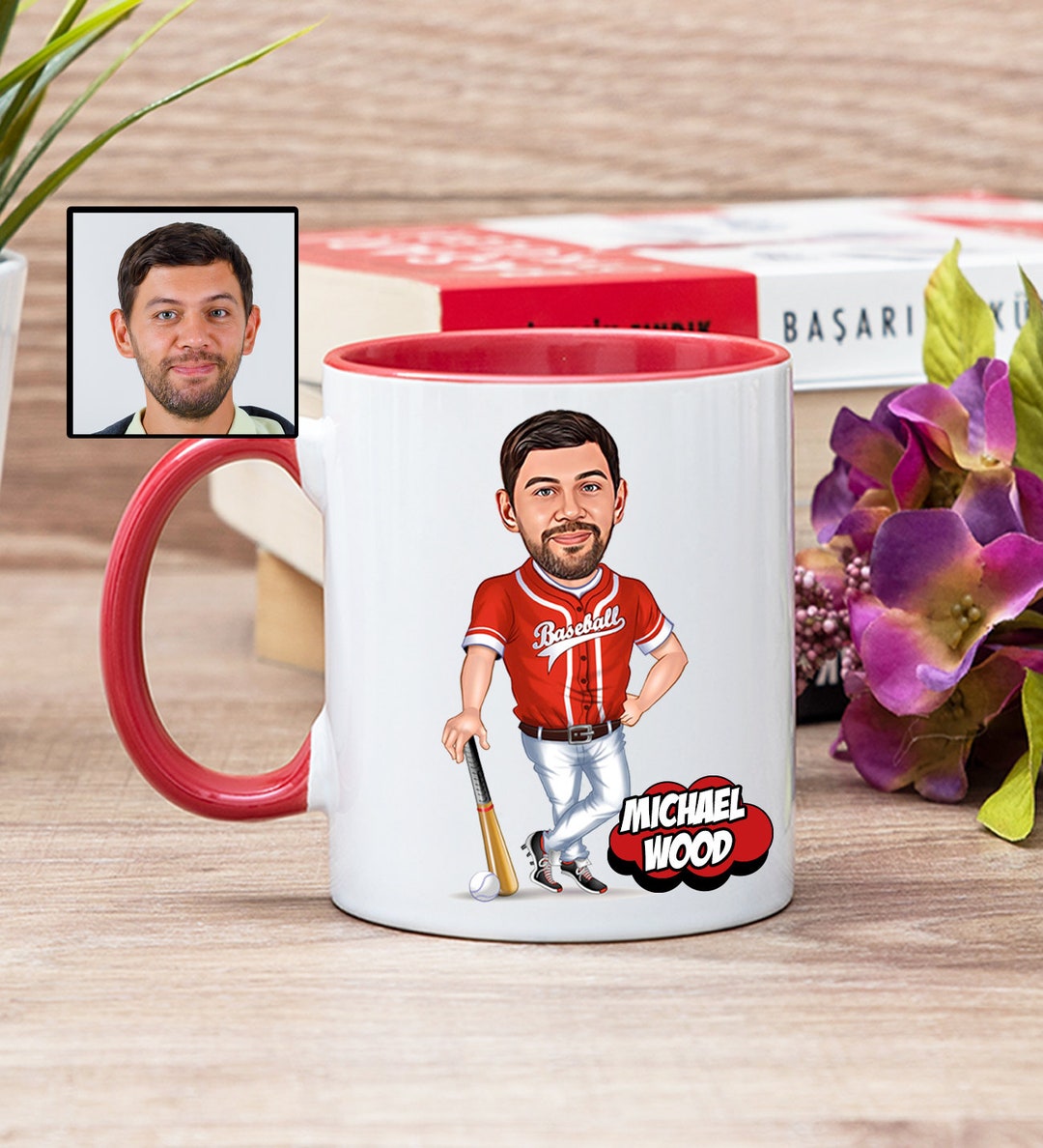 Custom Baseball Mug for Men With Cartoon, Baseball Dad Gift Ideas ...